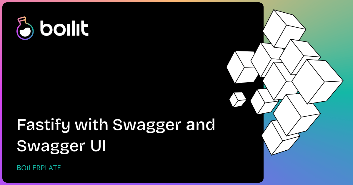 Fastify with Swagger and Swagger UI — Boilit